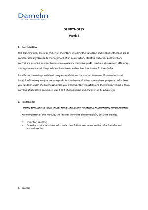 CFS N6 Study Guide - TABLE OF CONTENTS Welcome - Studocu