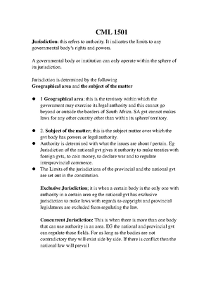 CML1501 2020 EXAM - Exam - CONFIDENTIAL This paper consists of 27 pages ...