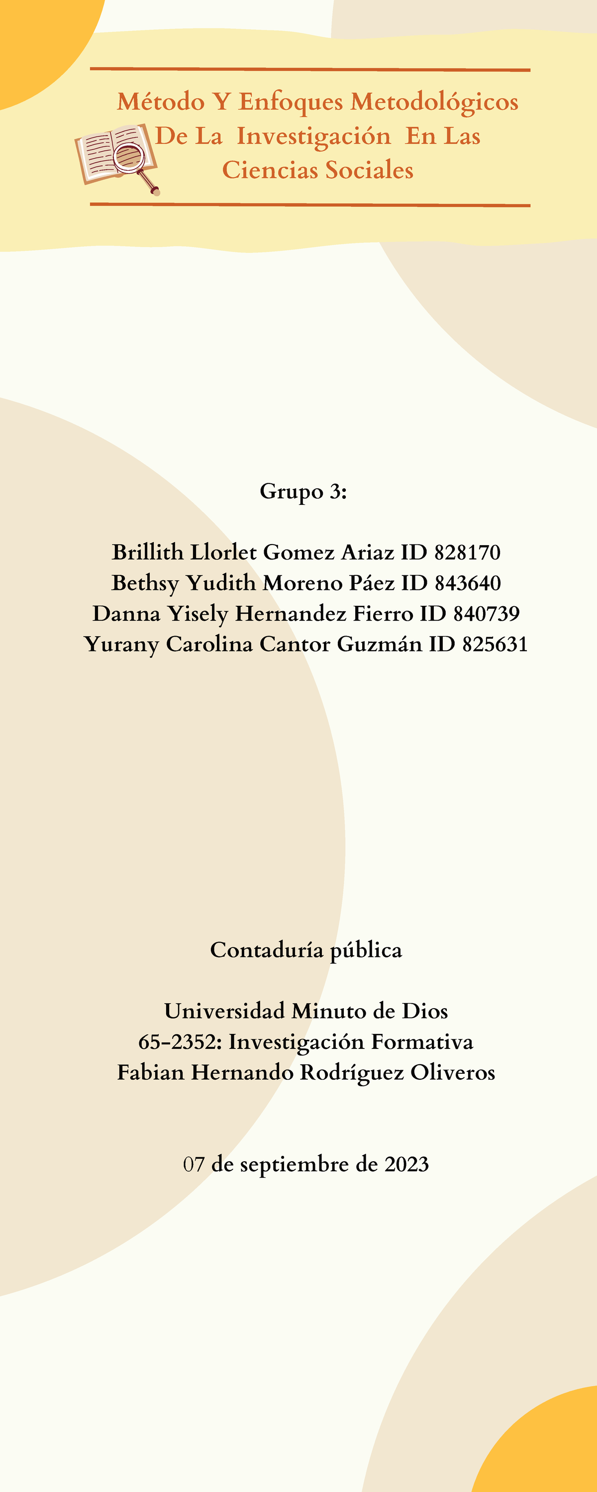 Metodo Y Enfoques Metodologicos DE LA Investigacion EN LAS Ciencias ...