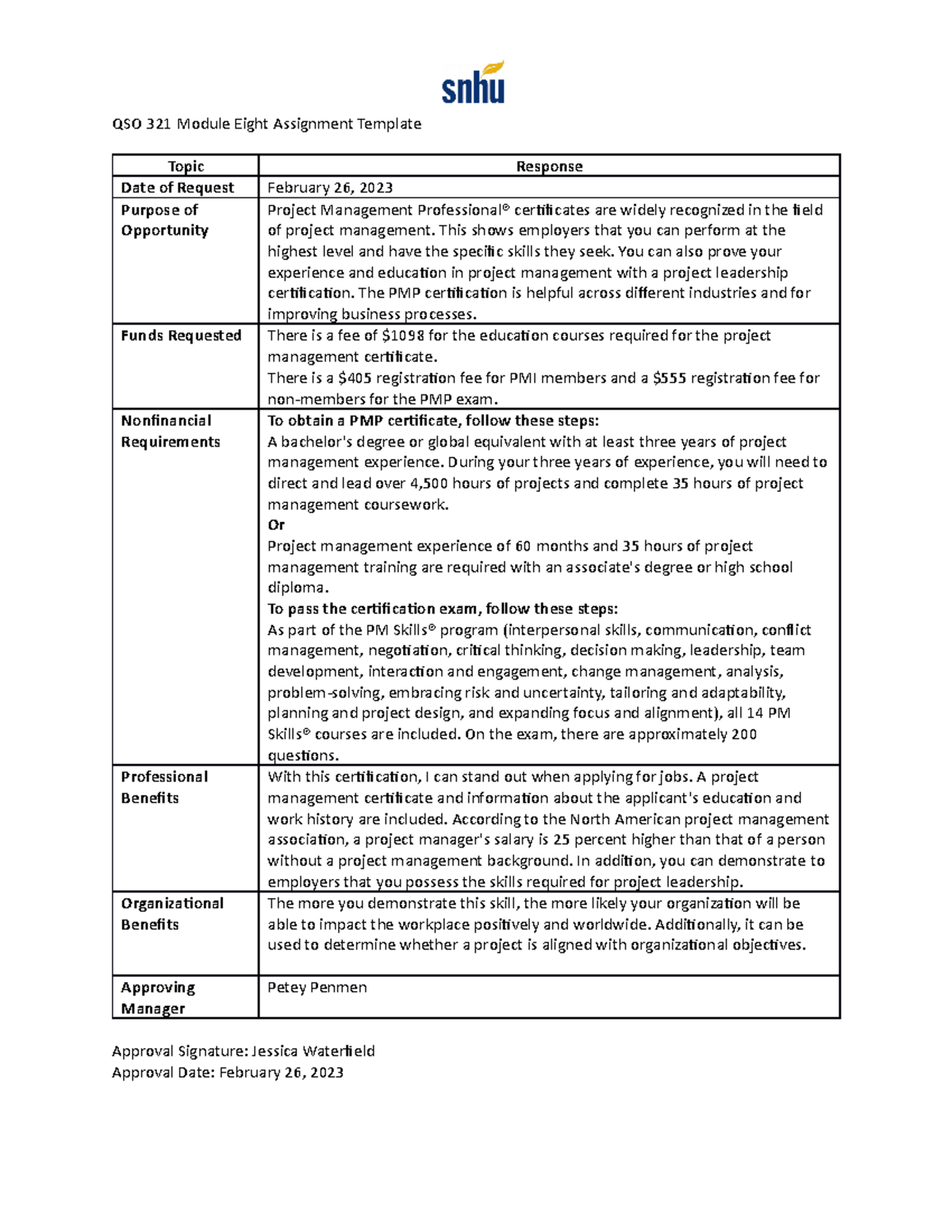 Module Eight Assignment - This shows employers that you can perform at ...