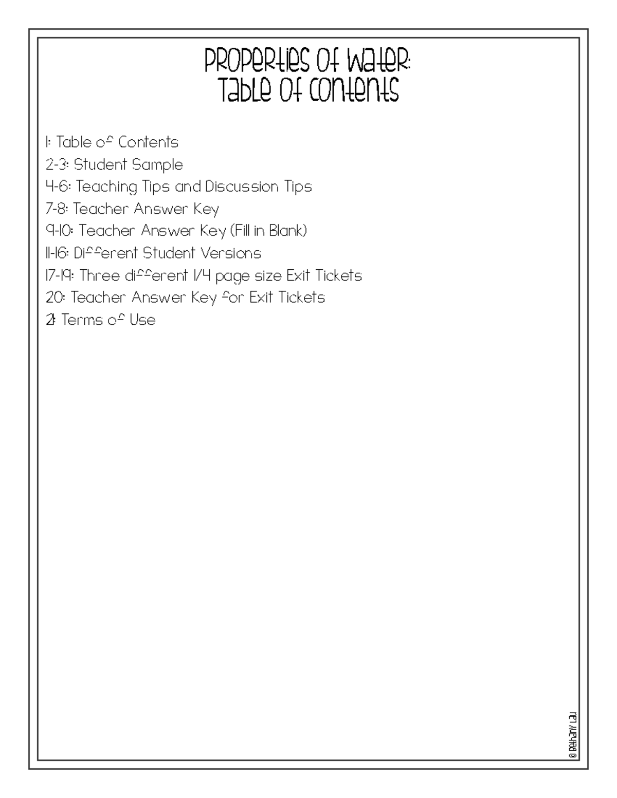 3 Properties of Water - Notes - Properties of Water: Table of Contents ...