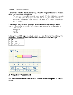 Lab 4 - Biostatistics 100A: Laboratory Four Summer 2023 Computer Exercise and Competency ...