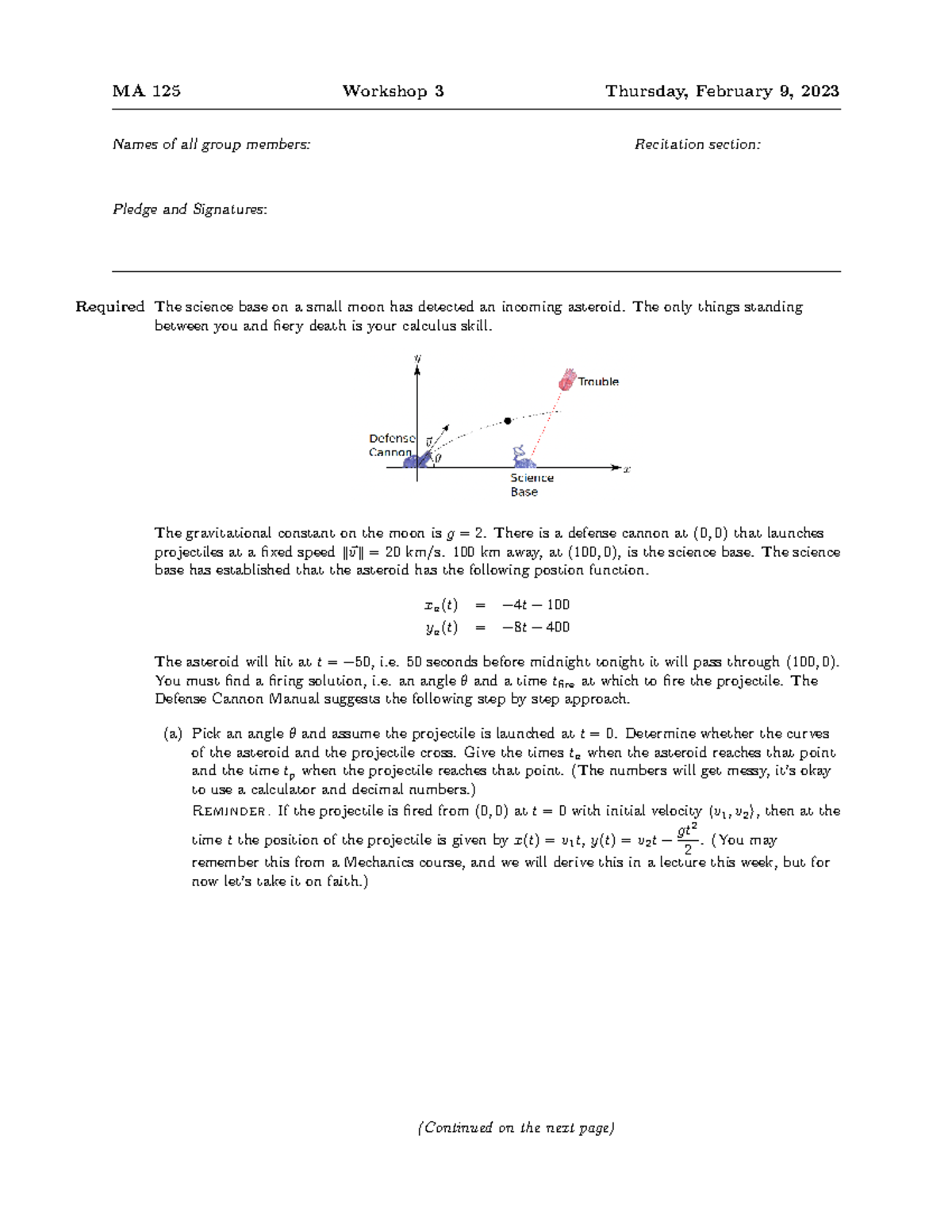 Ma125-23S1-WS3 - difficult problems to practice for exams, assigned to ...