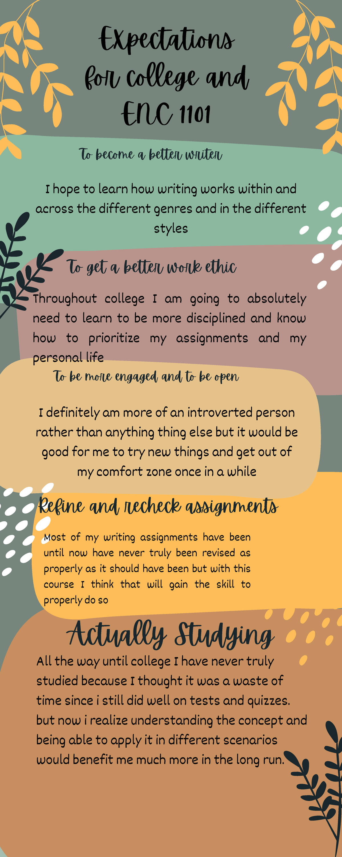 Expectations for college - EXpectations for college and ENC 1101 To ...