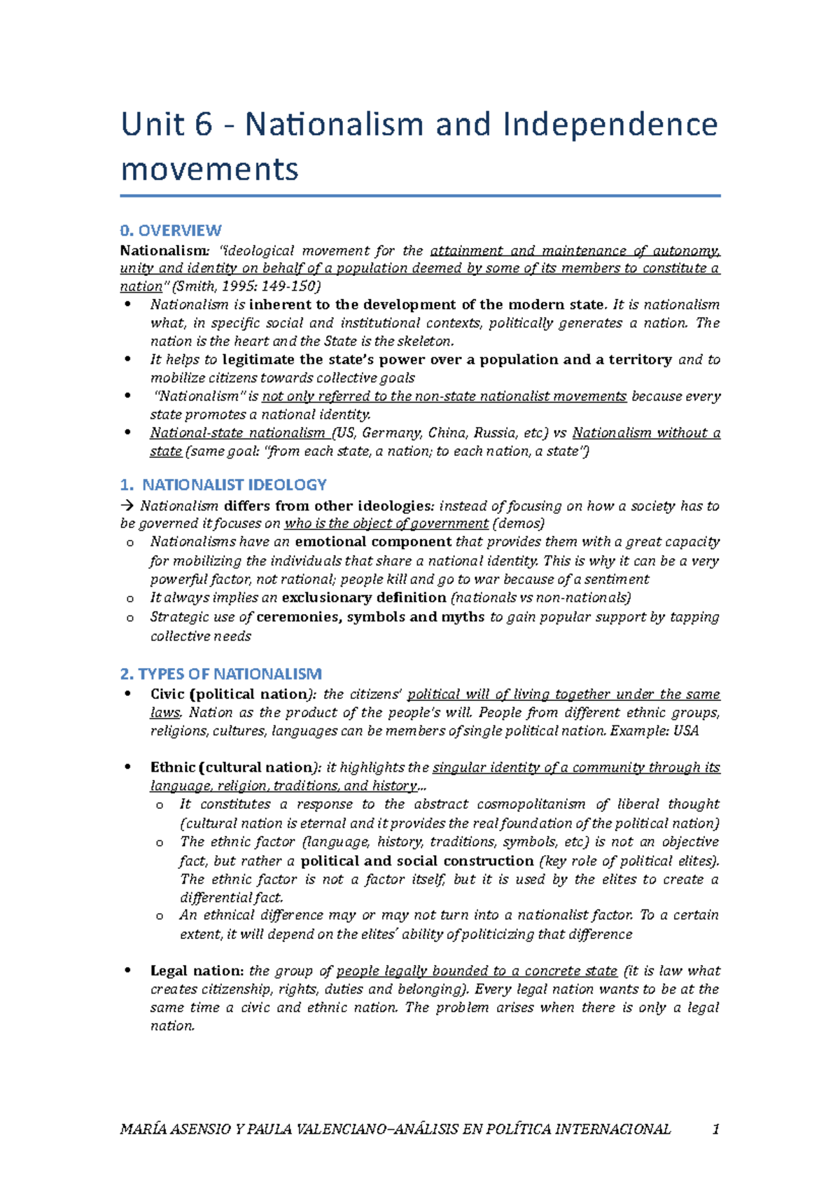 Unit 6- api - Carlos Rico - Unit 6 - Nationalism and Independence ...