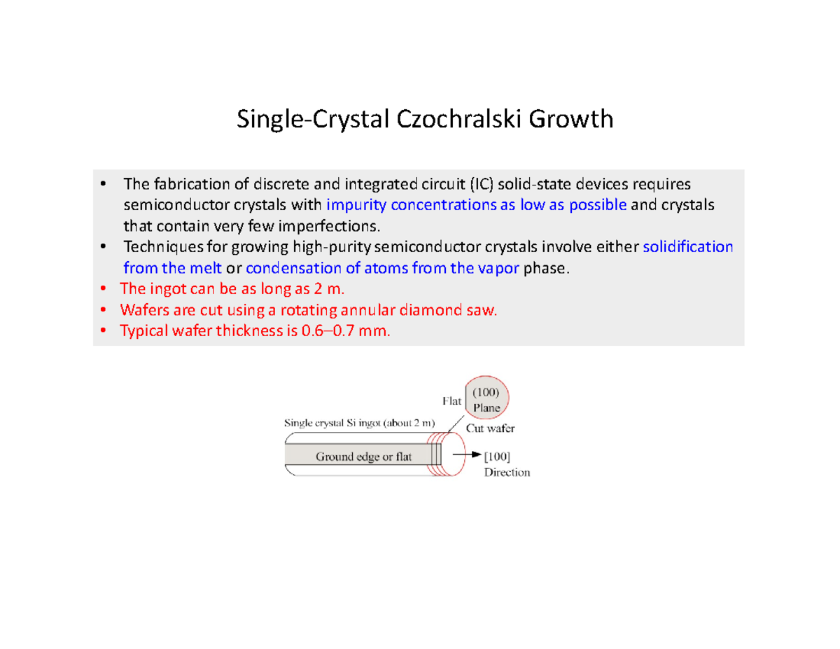6-Czochralski Growth-18-01-2024 - Single-Crystal Czochralski Growth ...