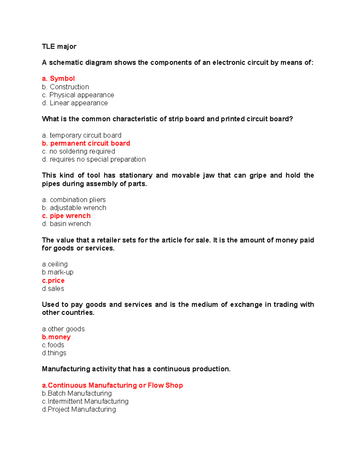 TLE major 1 - TLE major A schematic diagram shows the components of an electronic circuit by ...