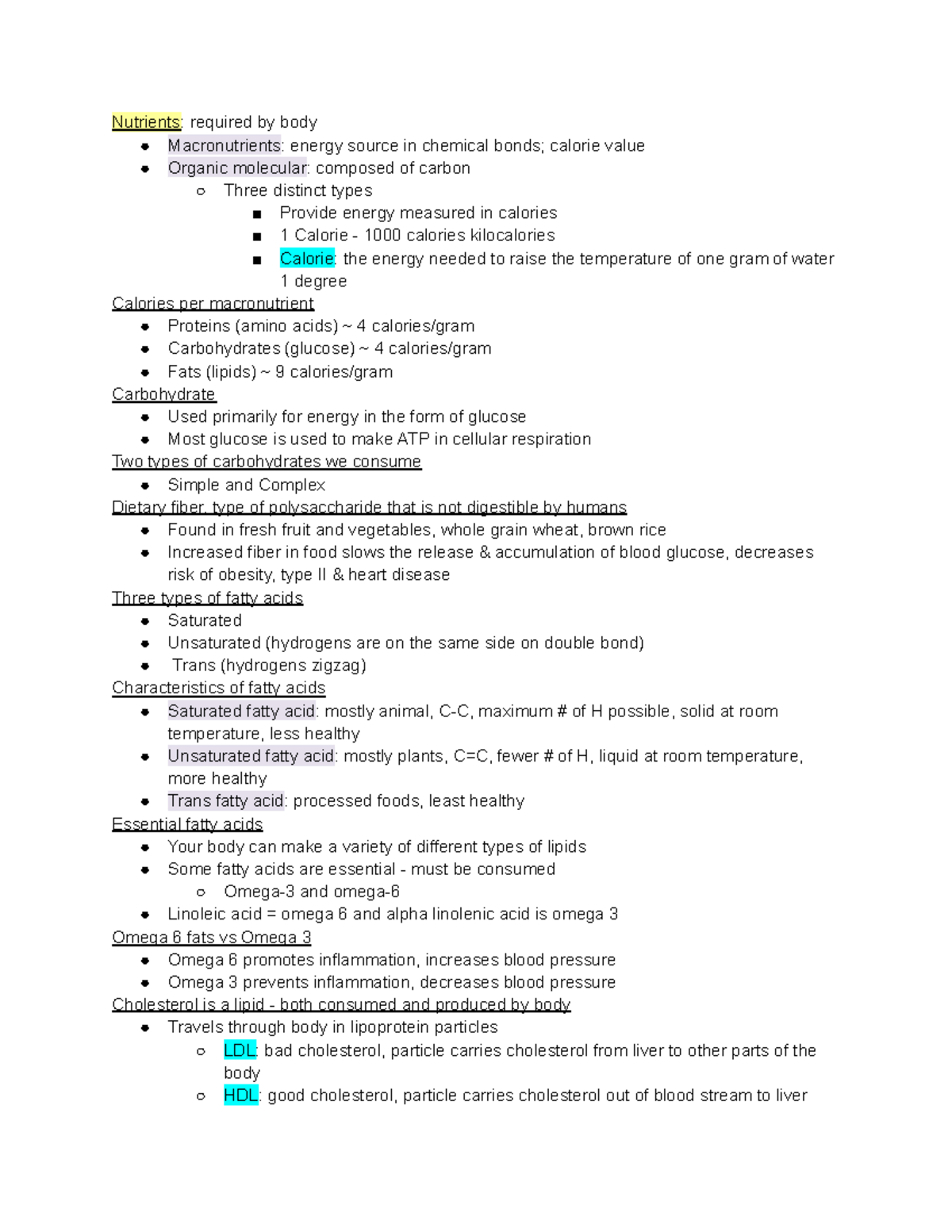 Nutrition - Nutrients: required by body Macronutrients: energy source ...