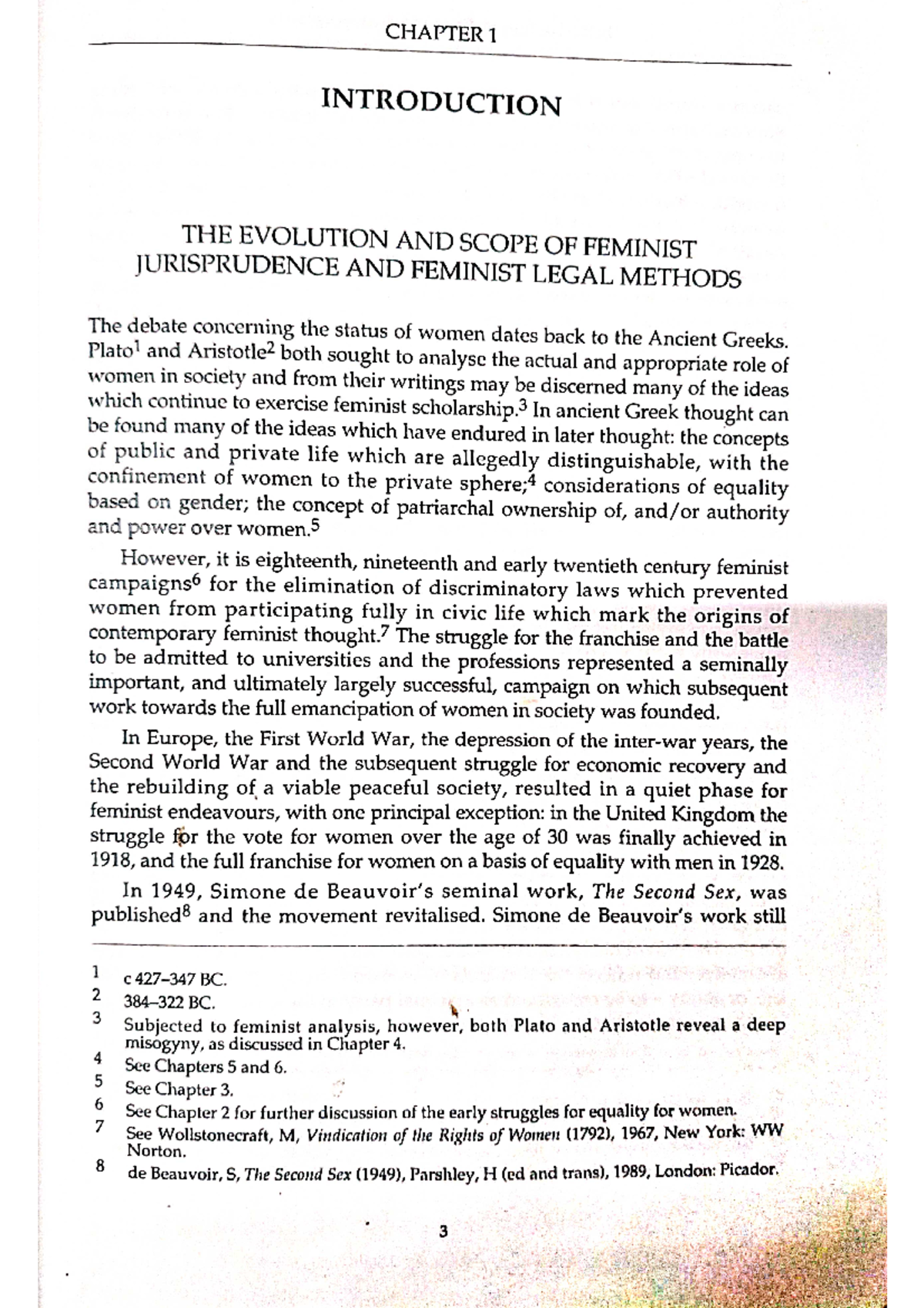 Gdiom Feminist jurisprudence - CHAPTER 1 INTRODUCTION THE EVOLUTION AND ...