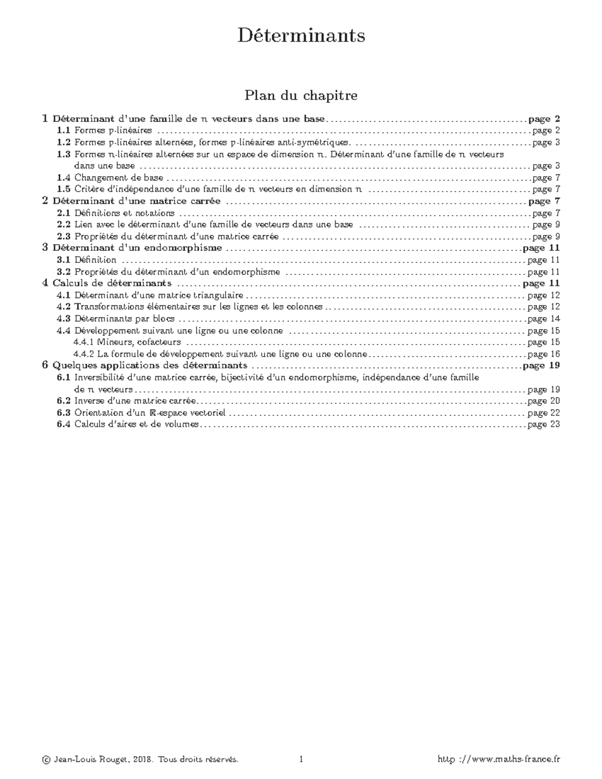 00-determinants - The description is about the concept of determinants ...