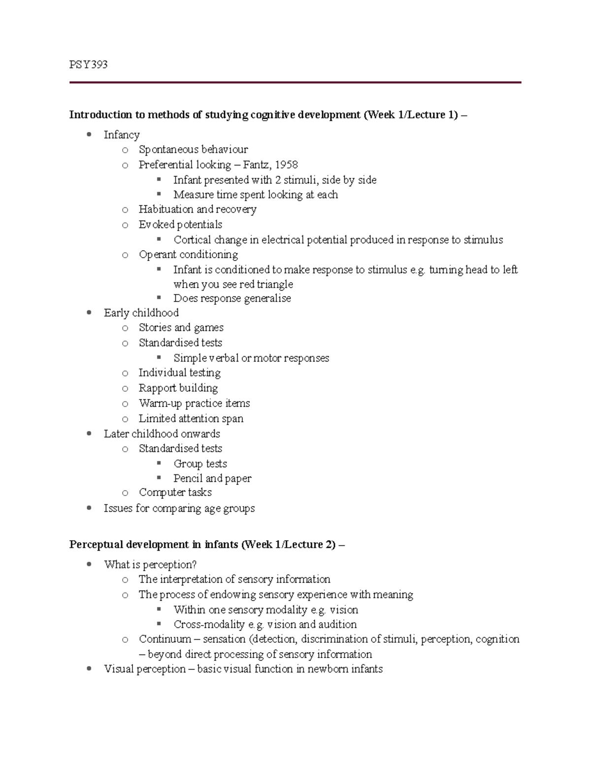 PSY393 - coursework - PSY Introduction to methods of studying cognitive ...
