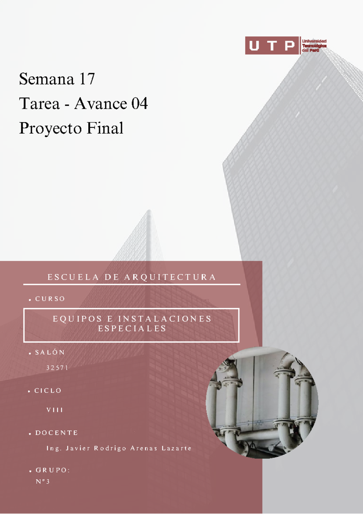 Semana 17 - proyecto final - E Q U I P O S E I N S T A L A C I O N E S E S P E C I A L E S S A L ...