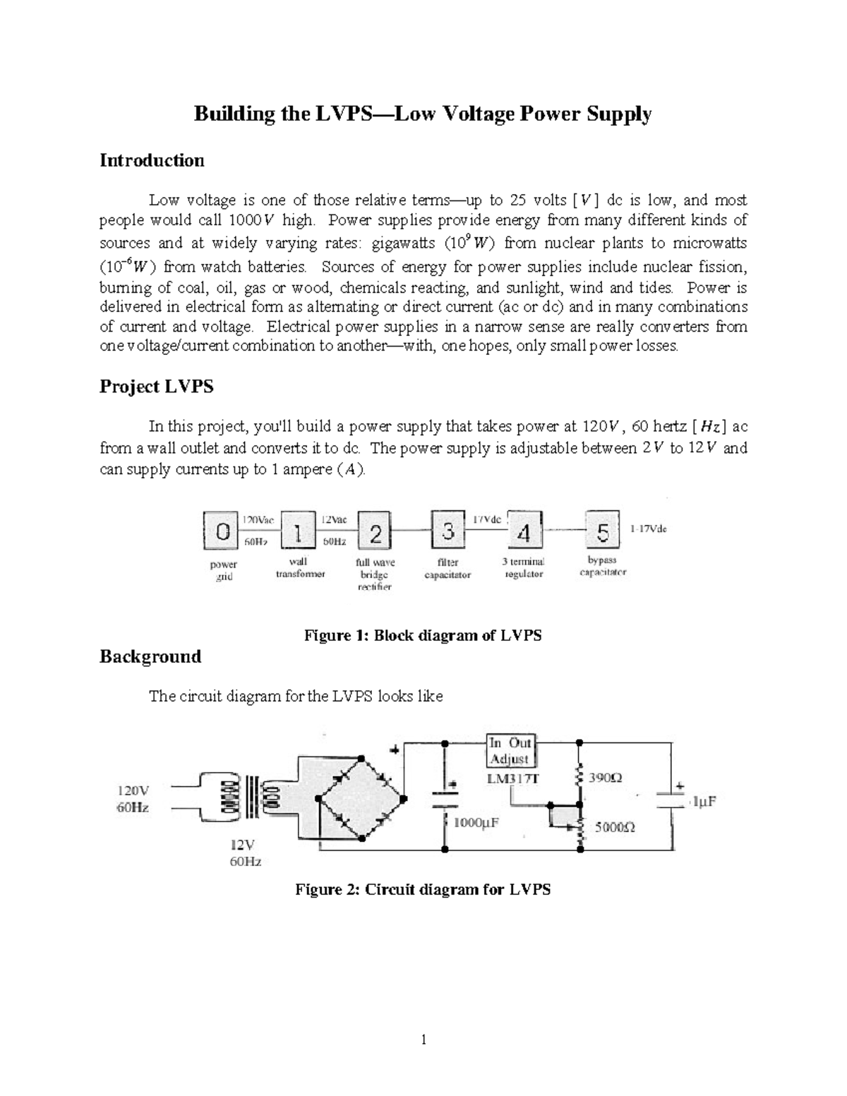 Building lvps - Notes - Building the LVPS—Low Voltage Power Supply ...