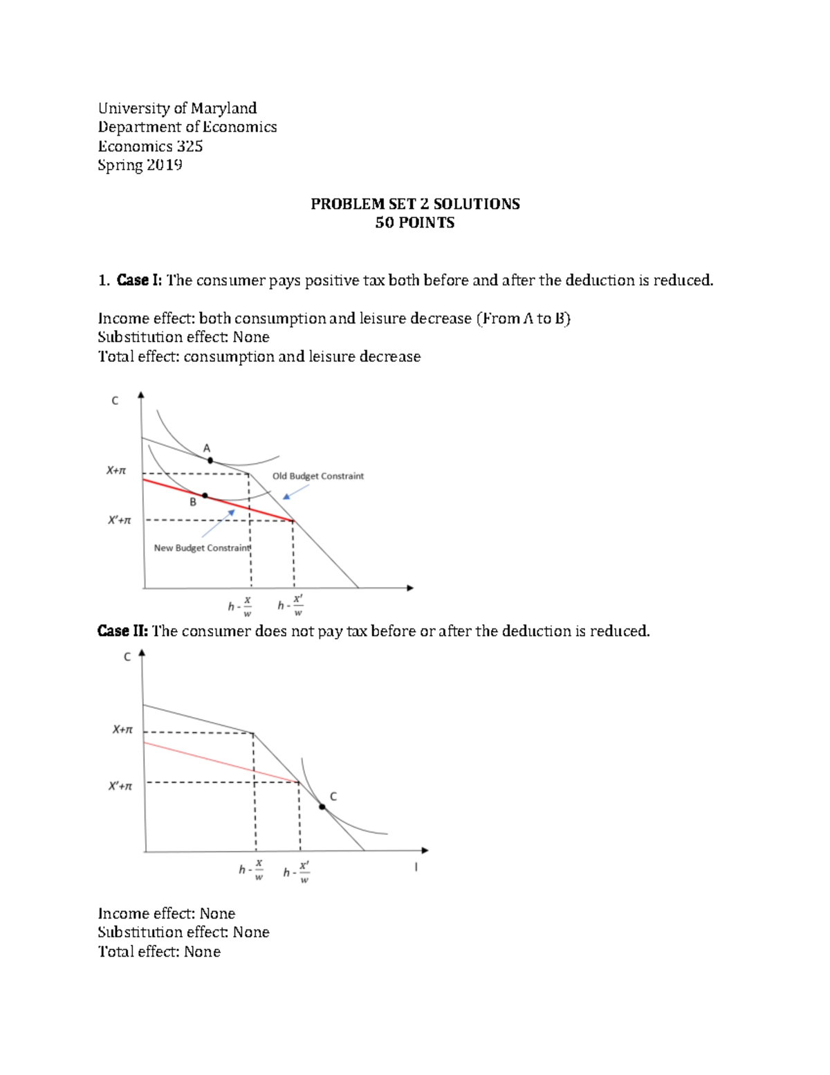 Econ325 Problem Set 2 Solutions - University of Maryland Department of ...