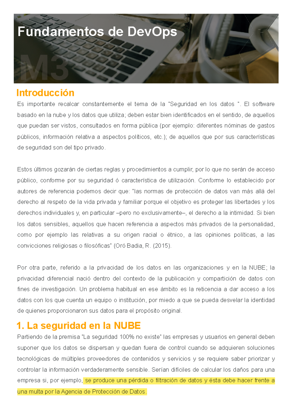 Cloud Computing - Resumen Parcial 2 - Fundamentos de DevOps Introducción Es importante recalcar ...