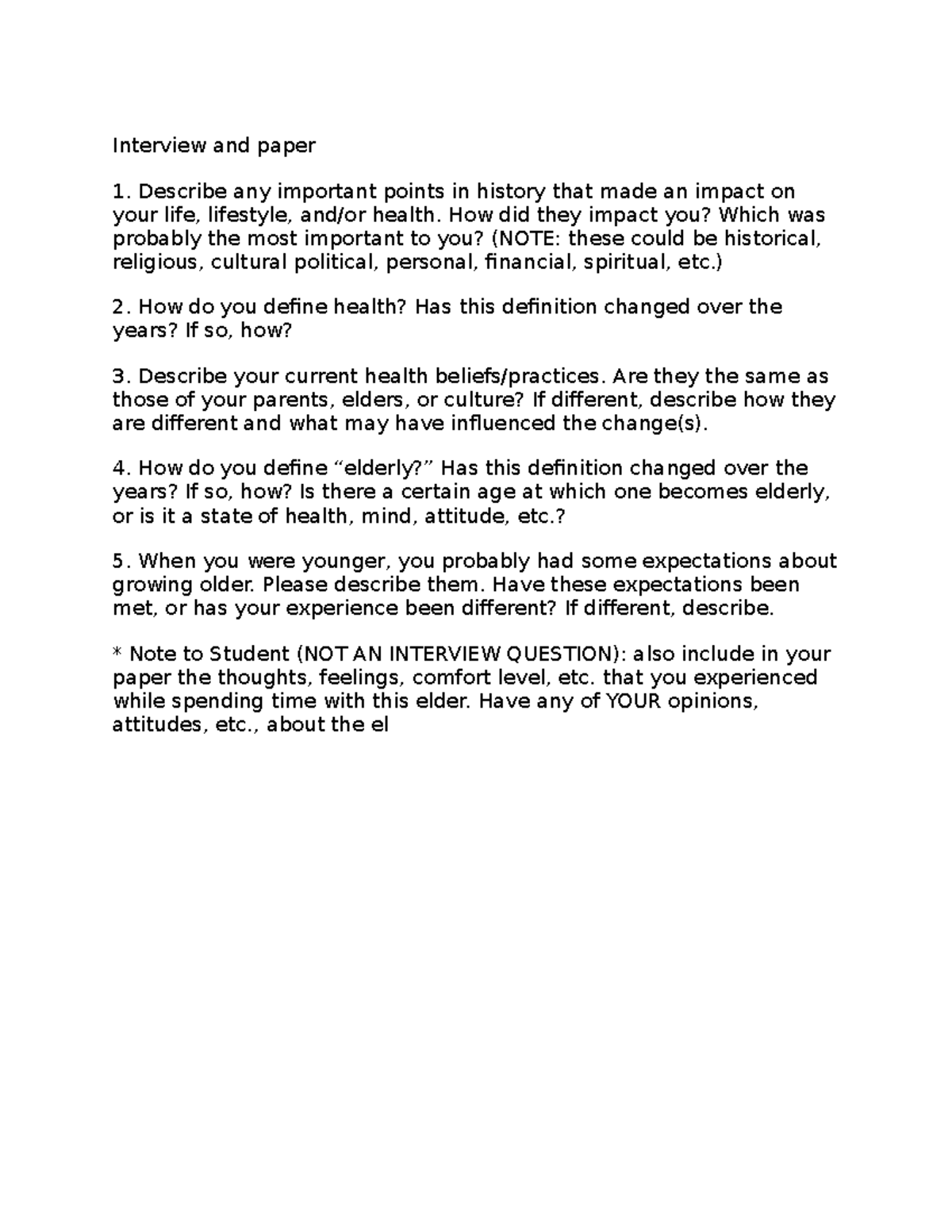 Virtual Assignment - patho - Interview and paper Describe any important ...