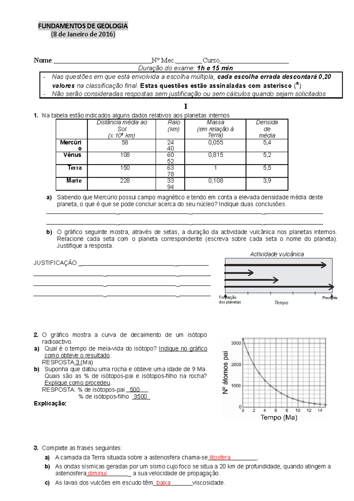 Fundam Geolog 08-01-2016 TP - (8 de Janeiro de 2016) FUNDAMENTOS DE ...