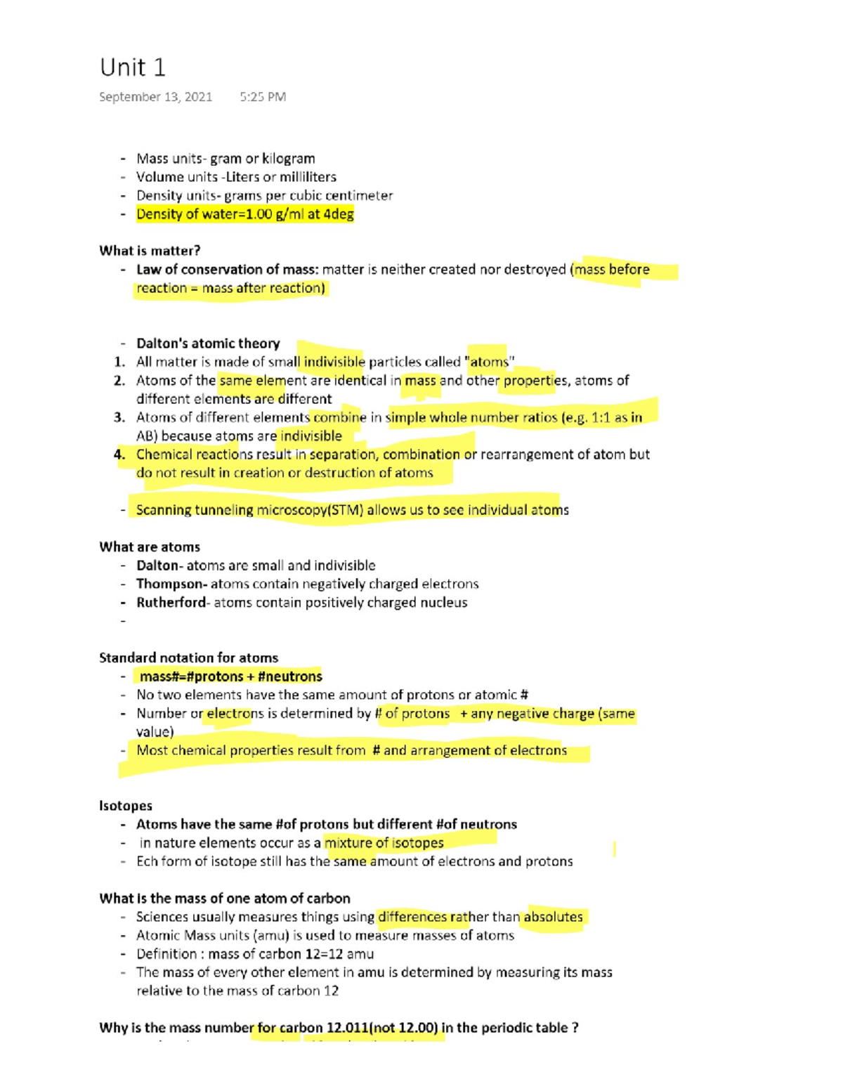 BIO 1530 module 4 definitions - CHM 1311 - uOttawa - Studocu