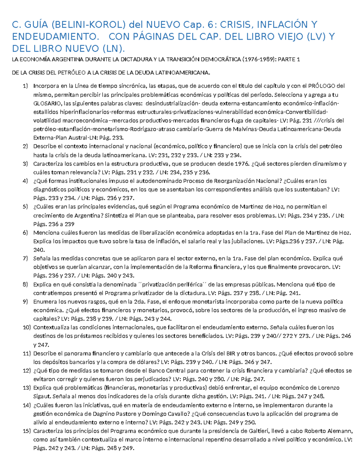 Nuevo C. GUÍA CAP. 6 Belini- Korol Parte 1 con págs. - C. GUÍA (BELINI-KOROL) del NUEVO Cap. 6 ...