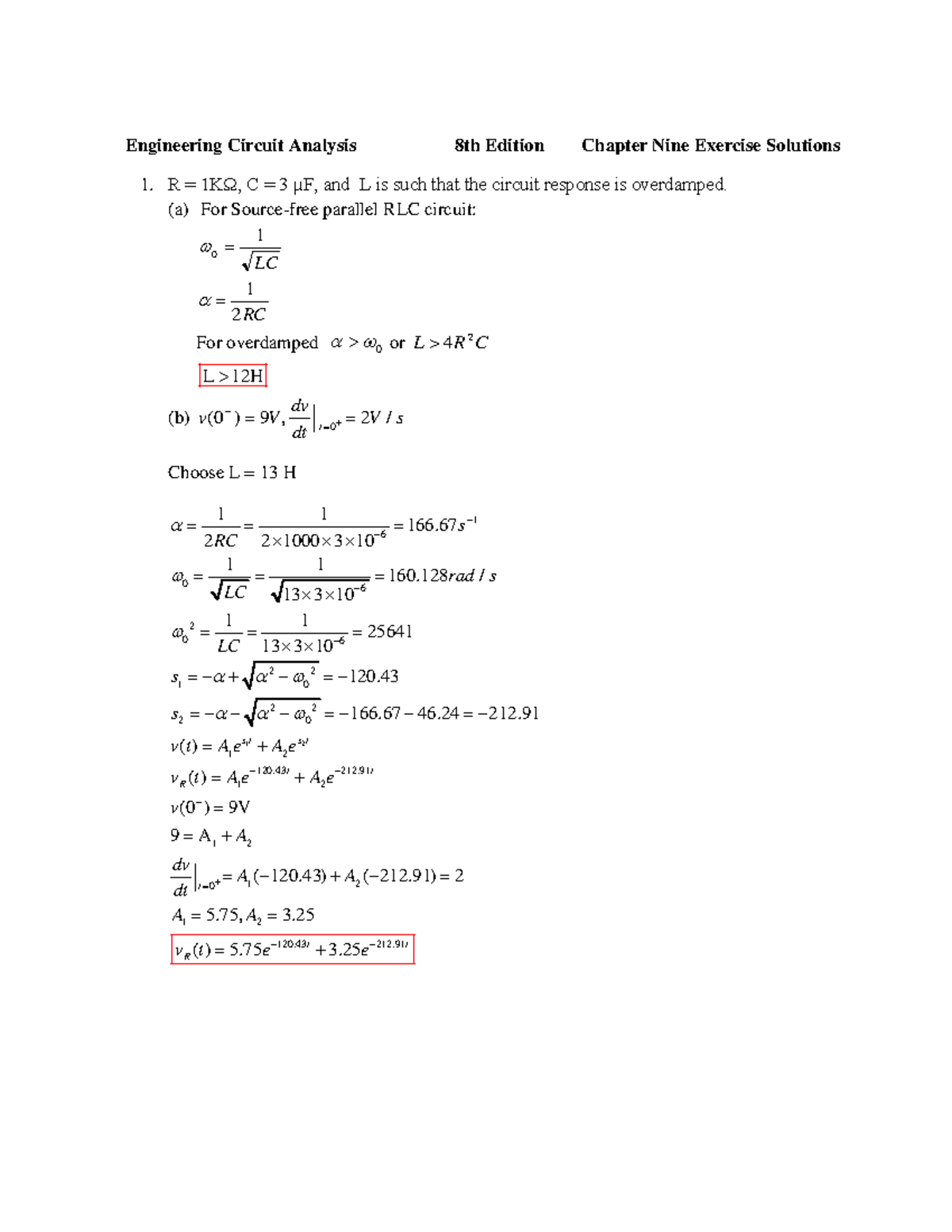 Solutions to Principles of Electronic Ma - Engineering Electromagnetic ...