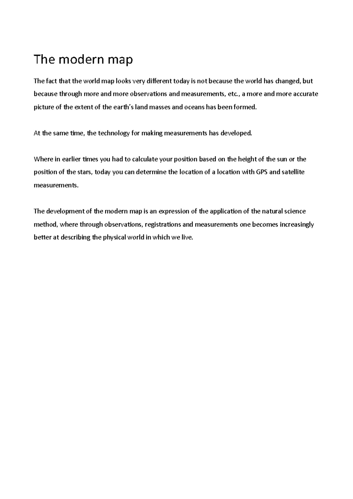 Geo.lesson 1 The modern map - The modern map The fact that the world ...