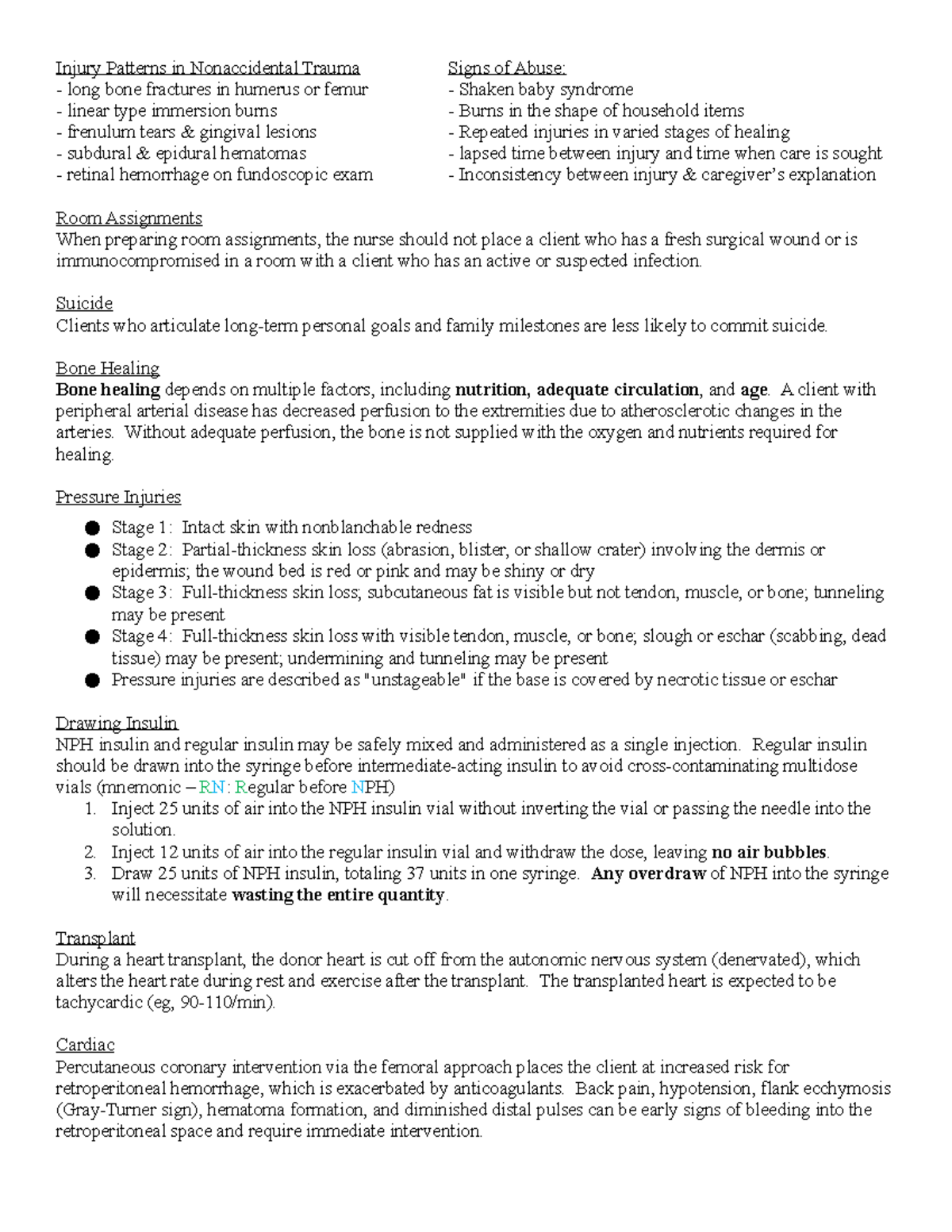 Nclex Day 1 Notes Nclex Nursing Resources - Injury Patterns in ...