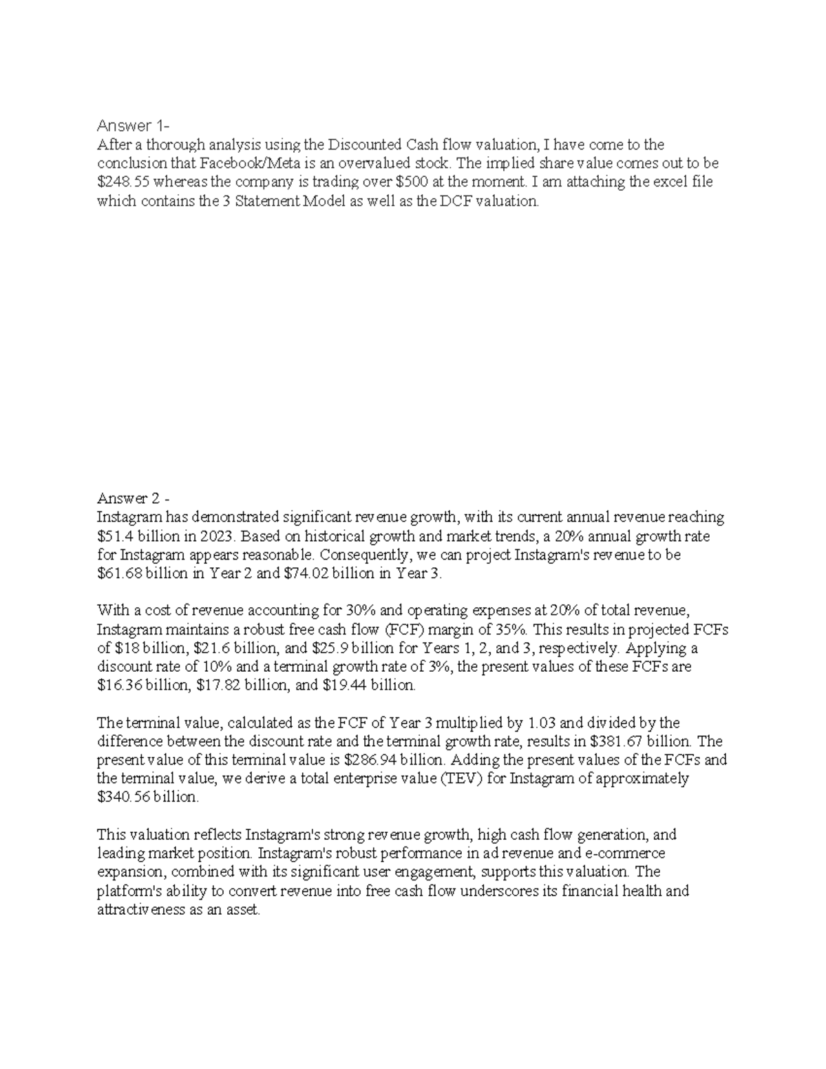 Case study answers - Wow - Answer 1- After a thorough analysis using ...