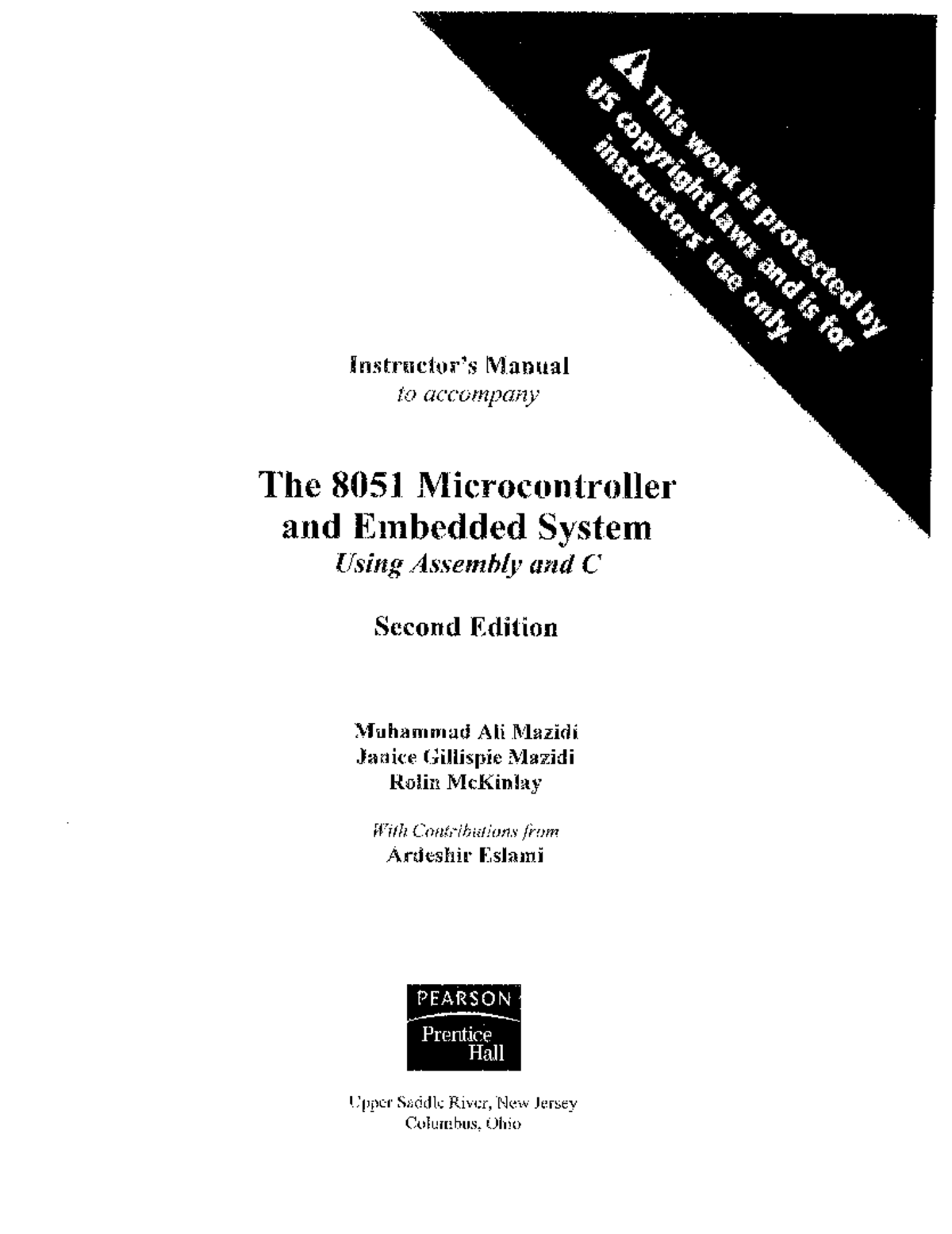 the 8051 microcontroller and embedded systems ali mazidi solution manual - Mechatonics Design 1 ...