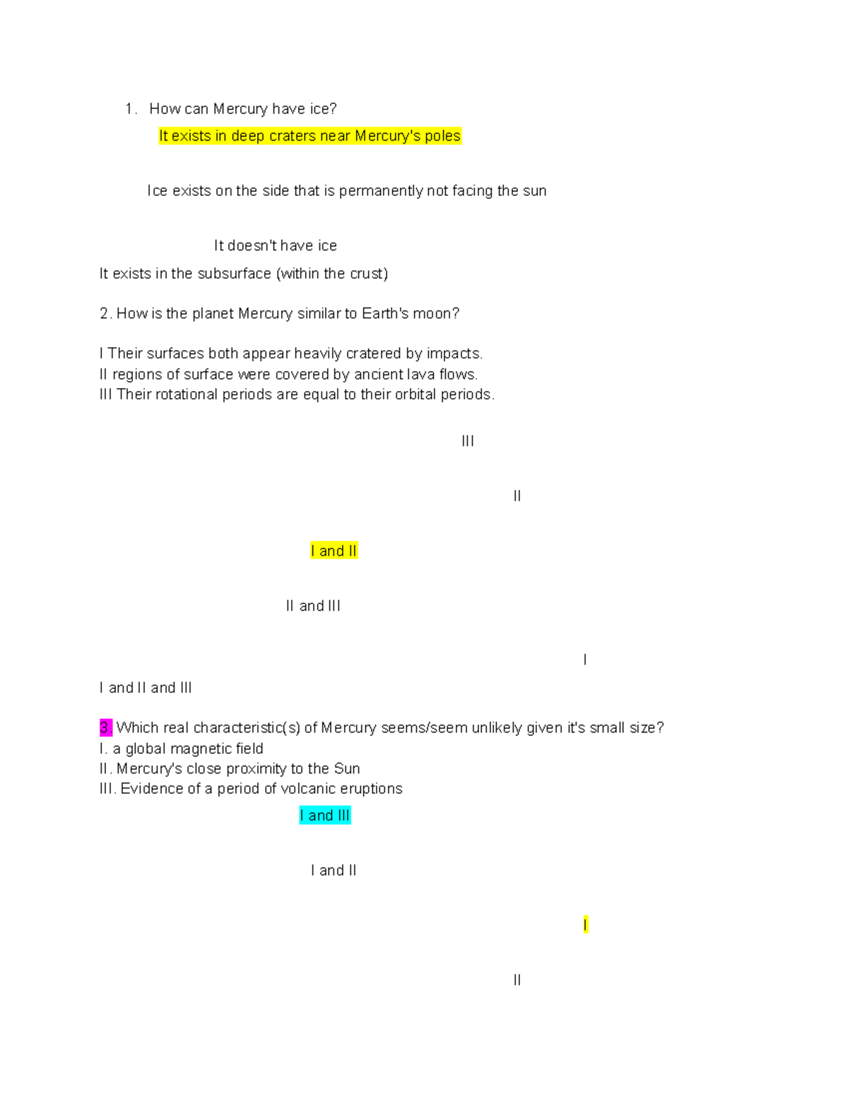 ASTR quiz 4 - Astronomy quiz 4 on mercury, earth, moons, greenhouse ...
