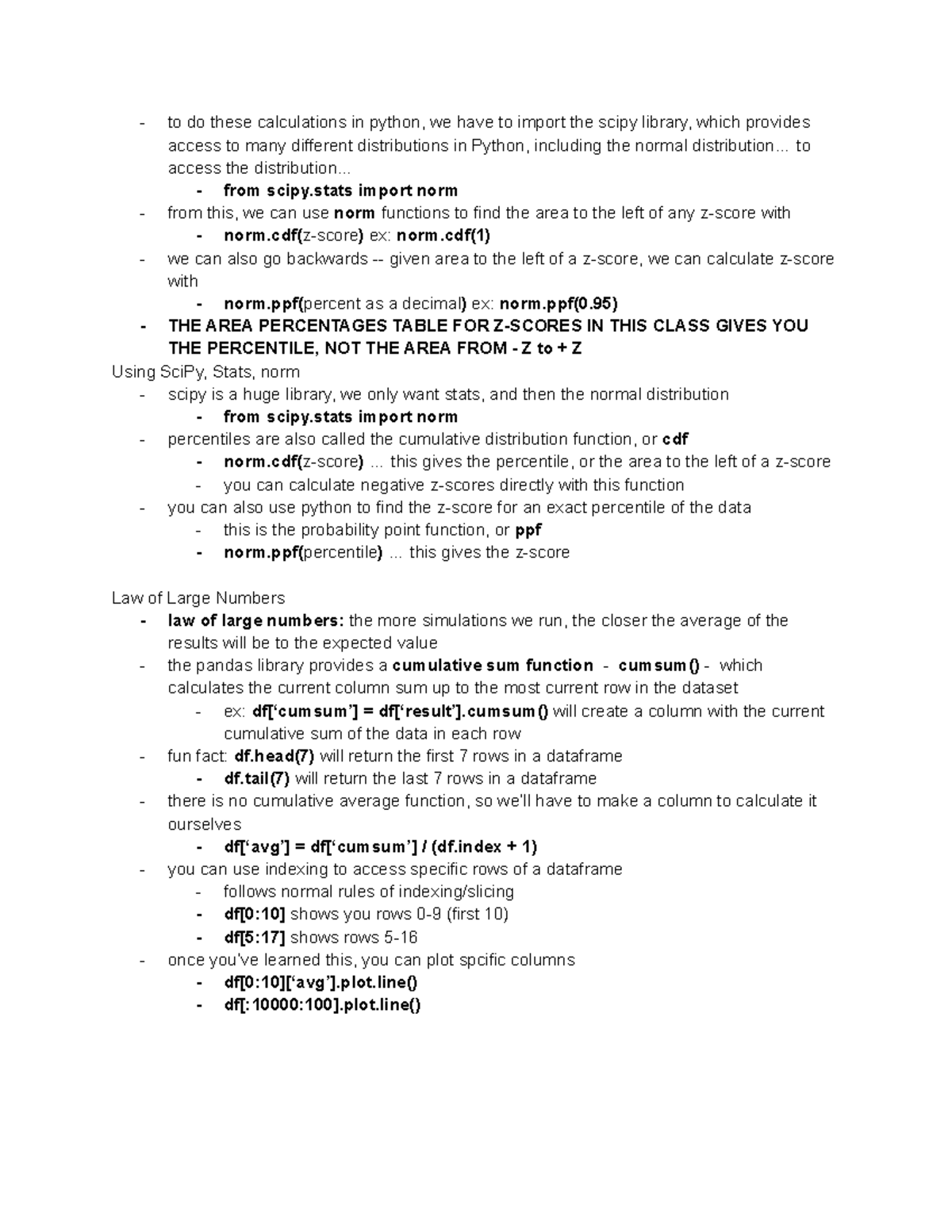 Stat107notes 6 - Lecture notes 6 - to do these calculations in python ...