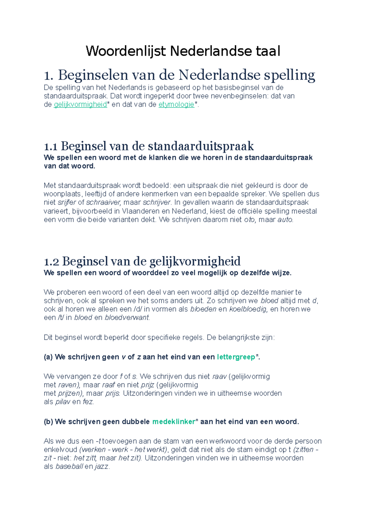 Woordenlijst Nederlandse taal - Beginselen van de Nederlandse spelling ...