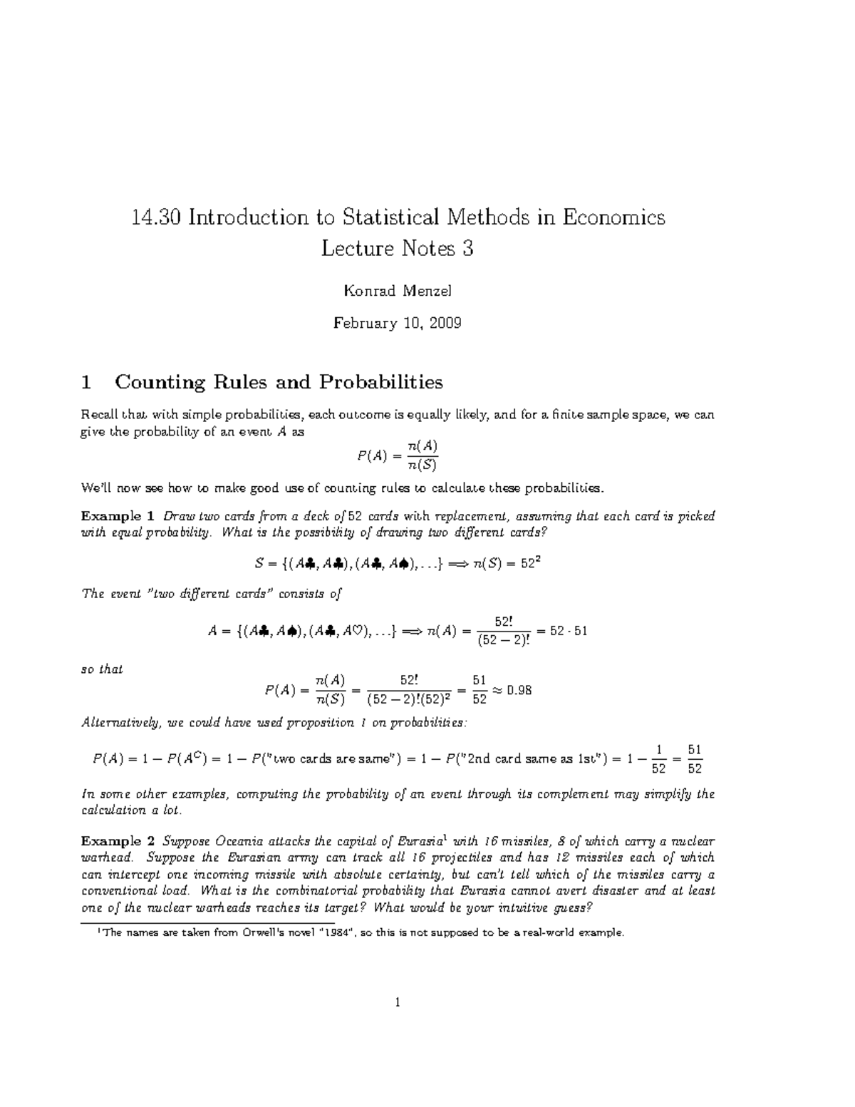 Conditional probability and independence - 1 14 Introduction to ...