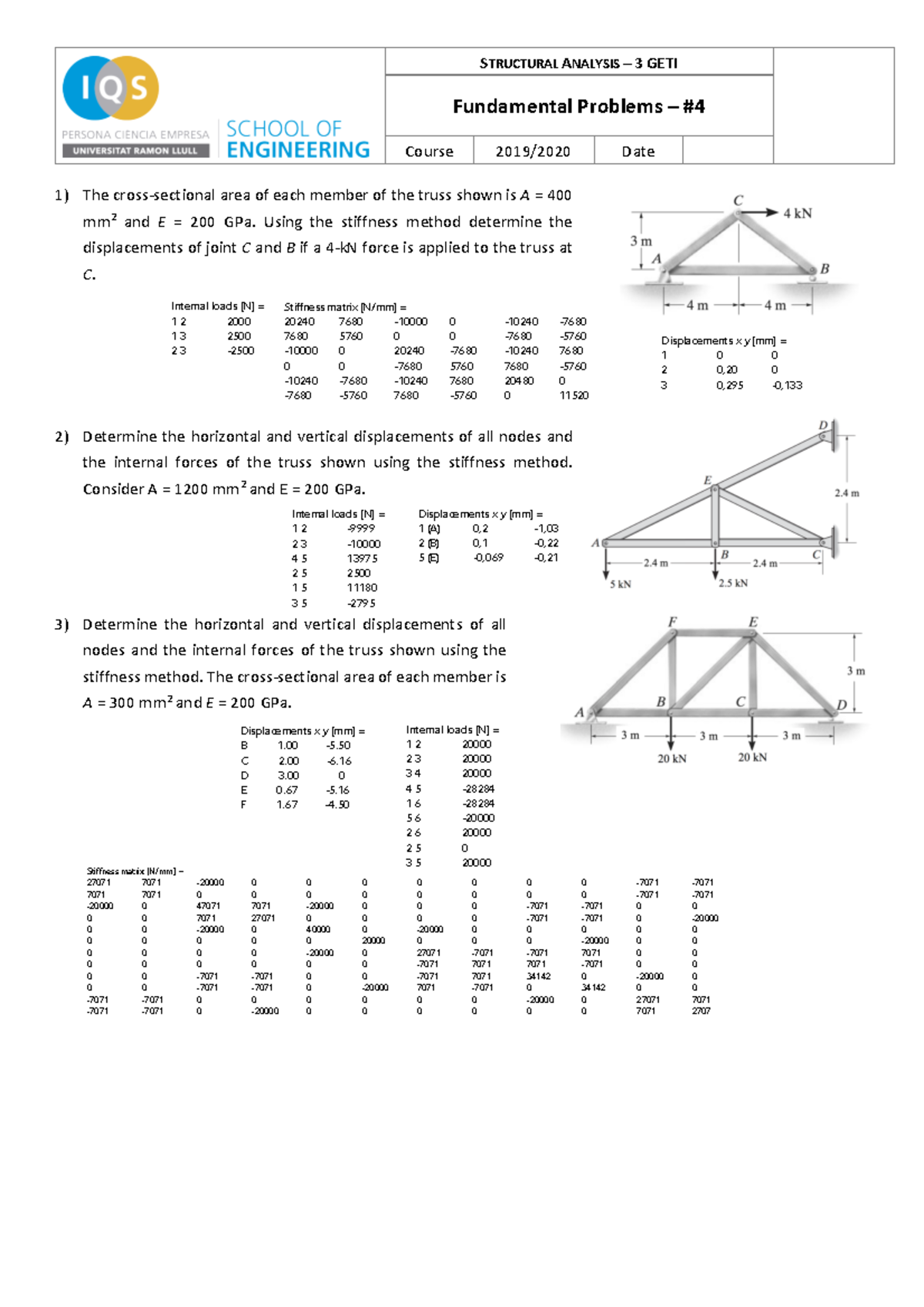 Fundamental Problems #4 - STRUCTURAL ANALYSIS – 3 GETI Fundamental ...