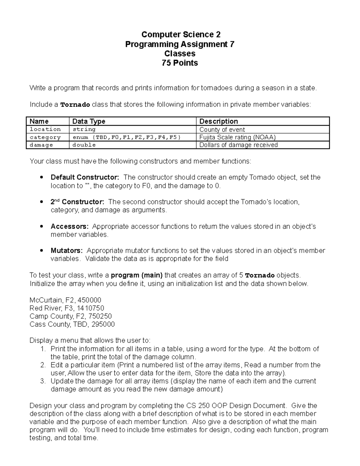 CSC250Program 7Directions F 22 - Computer Science 2 Programming ...