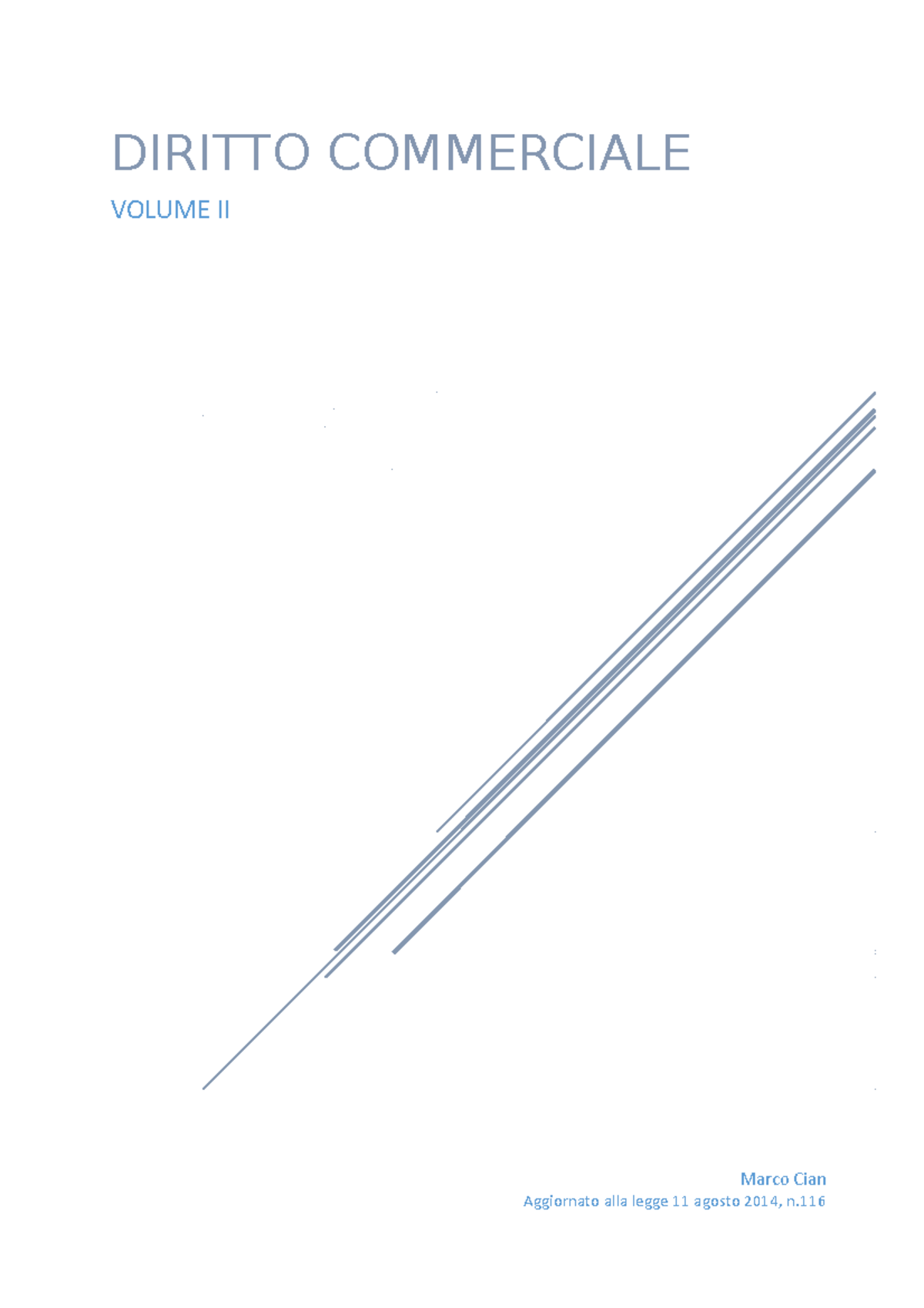 Diritto Commerciale riassunto volume II - DIRITTO COMMERCIALE VOLUME II ...