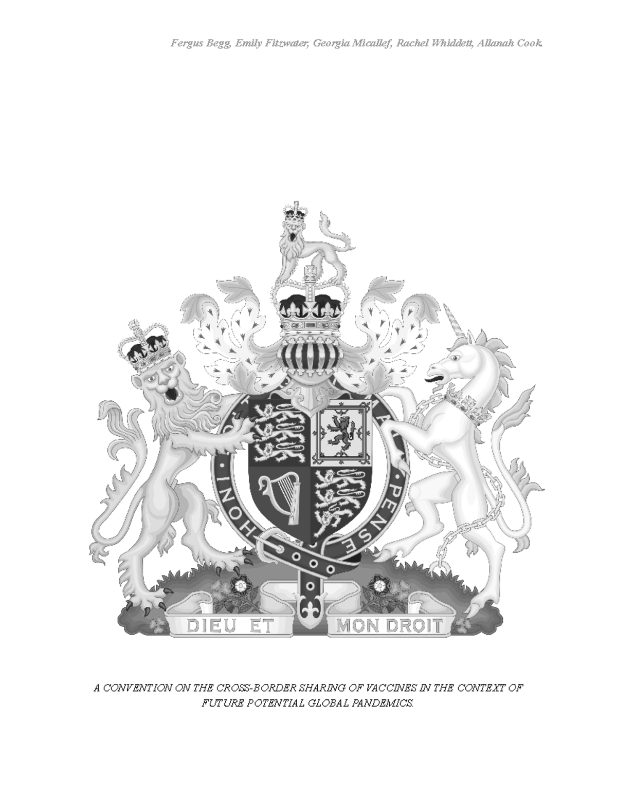 Int Law Treaty I - Int - Fergus Begg, Emily Fitzwater, Georgia Micallef ...