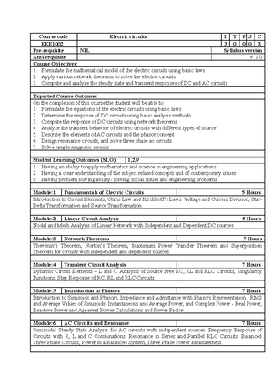 Experiment 1 - Verification OF KVL AND KCL - Lab Manual Verification of ...
