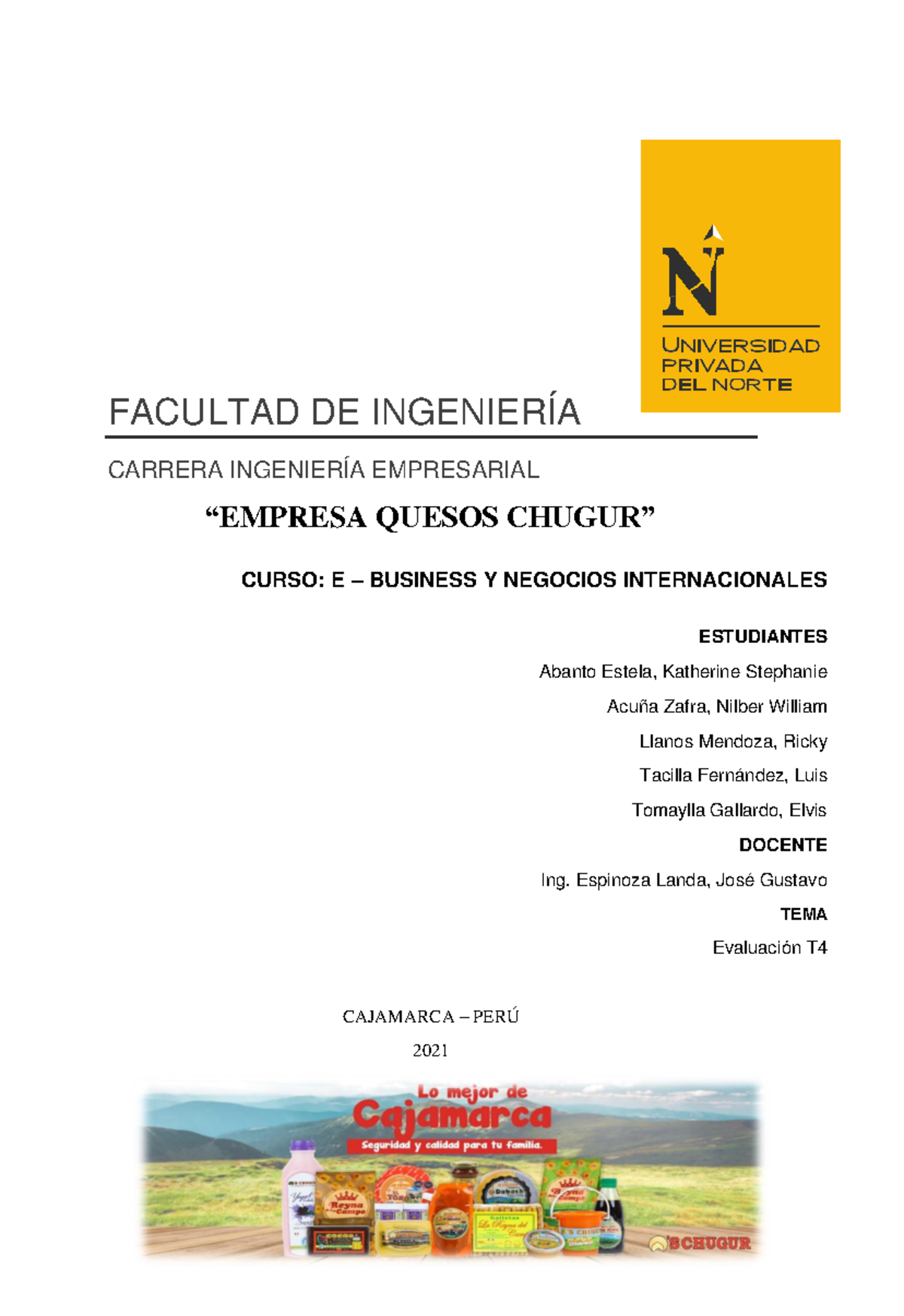 Evaluación T4 Ebni No Copies Facultad De IngenierÍa Carrera