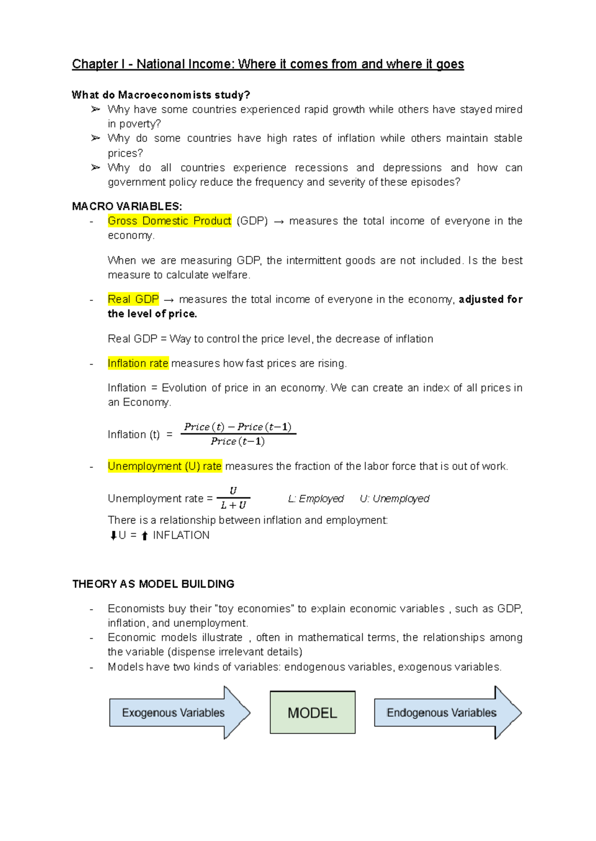 U1 National Income where it comes from and where it goes - When we are ...