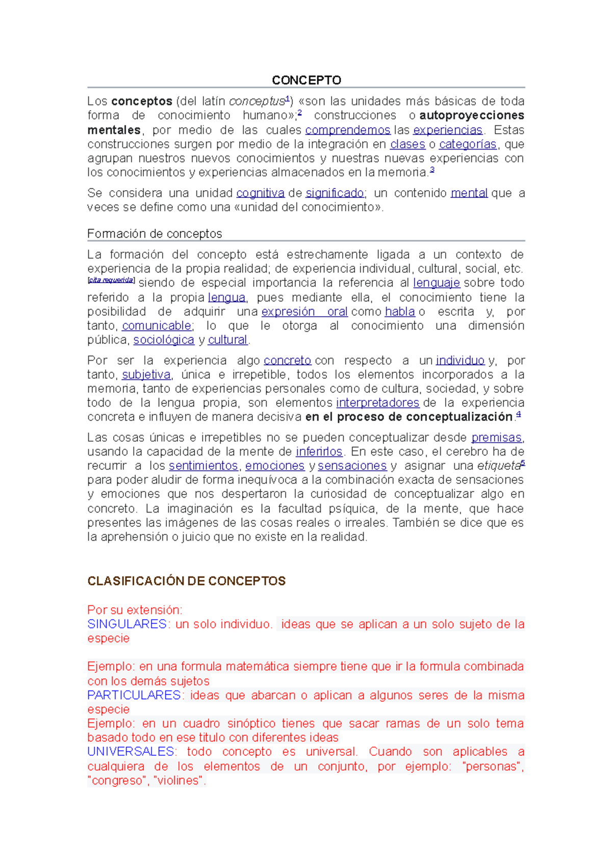 Concepto - Apuntes 1 - CONCEPTO Los conceptos (del latín conceptus 1 ...
