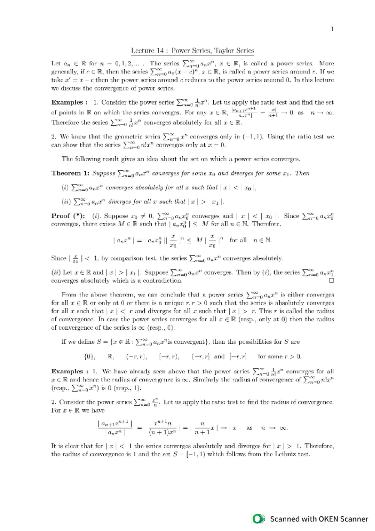 Calculus-Taylor Series, Fundamental Theorems of Calculus, Riemann Sum ...
