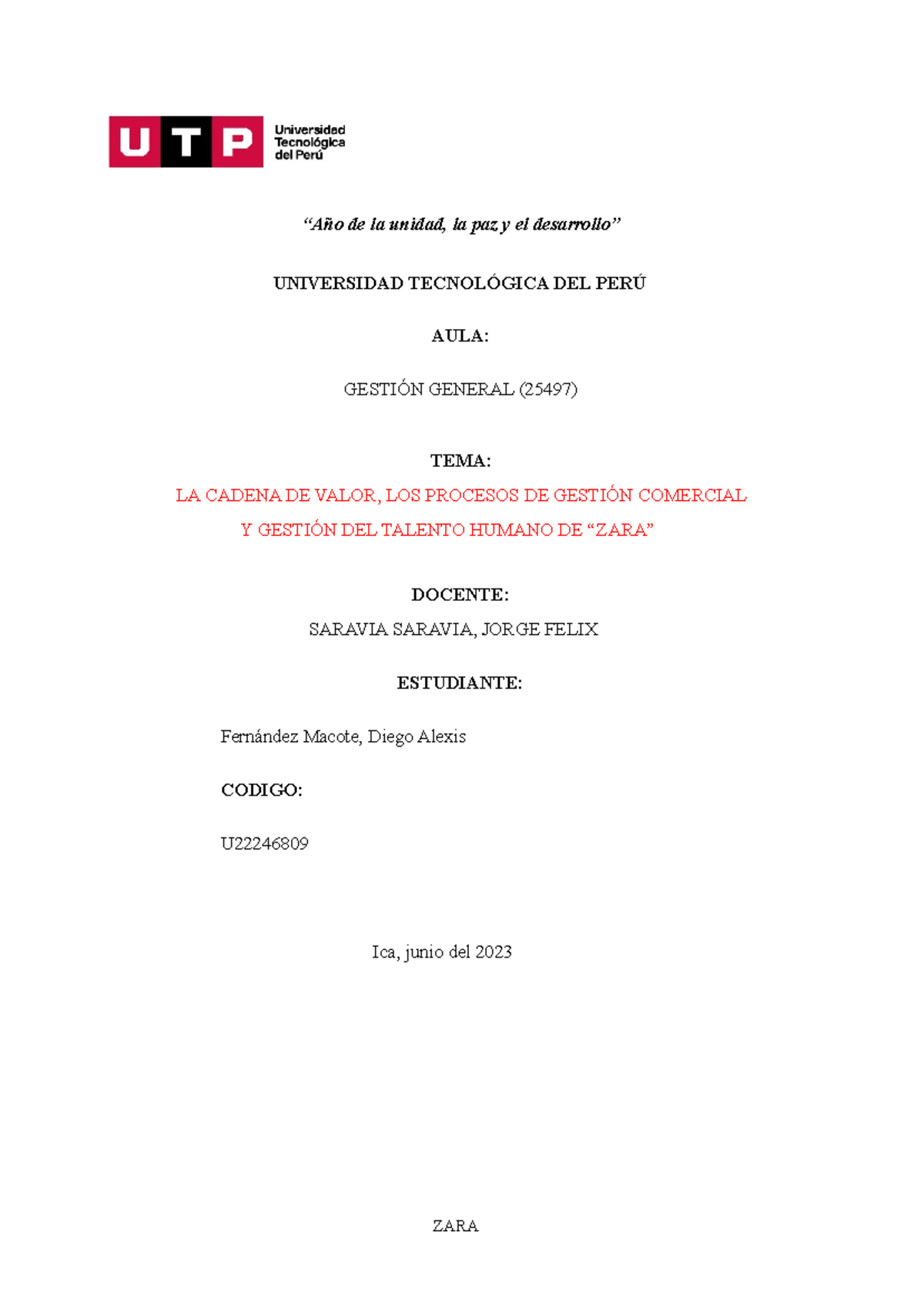 Tarea académica N°03 - fisica - “Año de la unidad, la paz y el ...