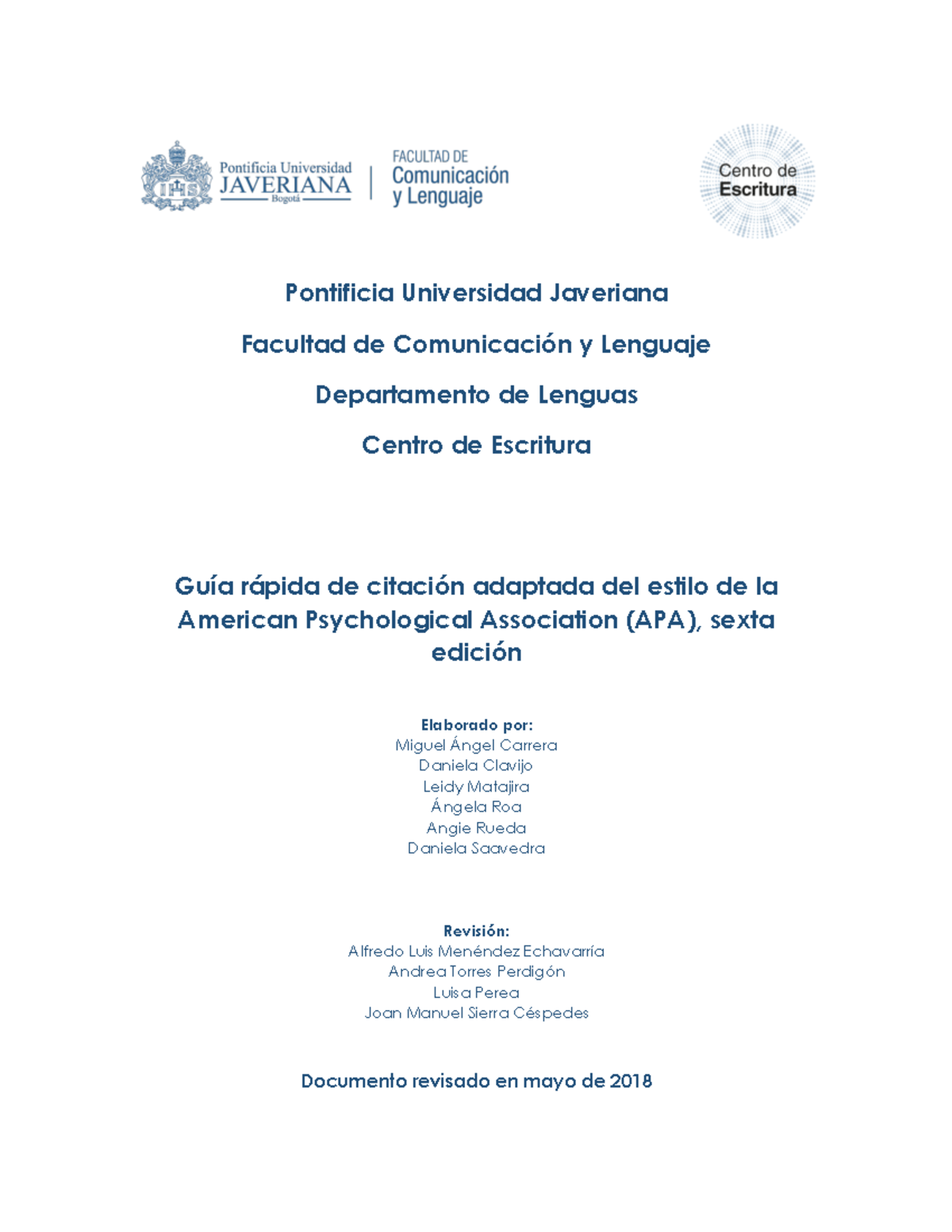 Guía rápida APA - Warning: TT: undefined function: 22 Warning: TT: undefined function: 23 ...