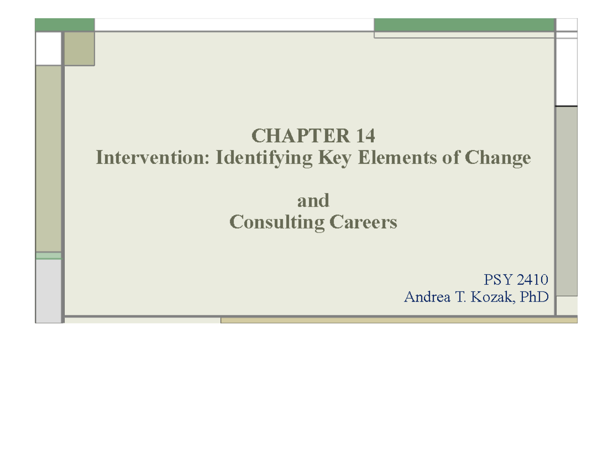 Chapter 14T - Moodle - PSY 2410 Andrea T. Kozak, PhD CHAPTER 14 ...