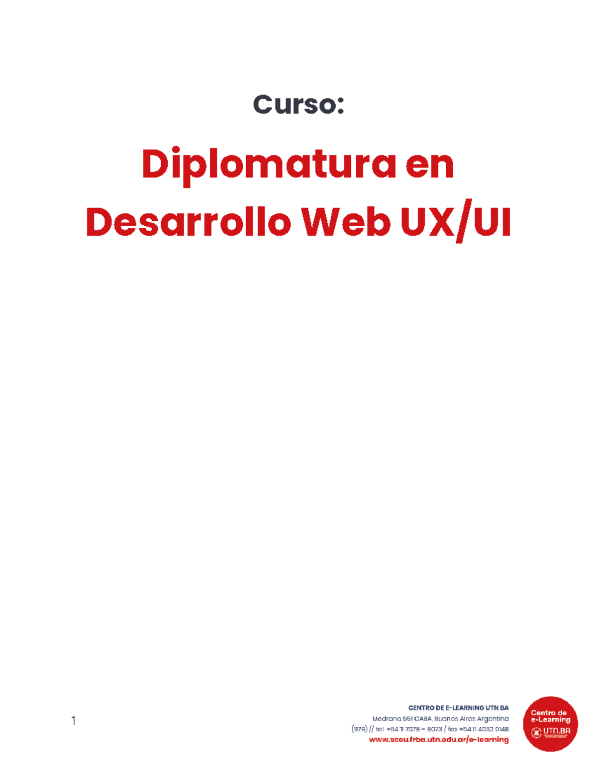 Des Web UX UI - Módulo 2 - Unidad 1 - Curso: Diplomatura en Desarrollo ...