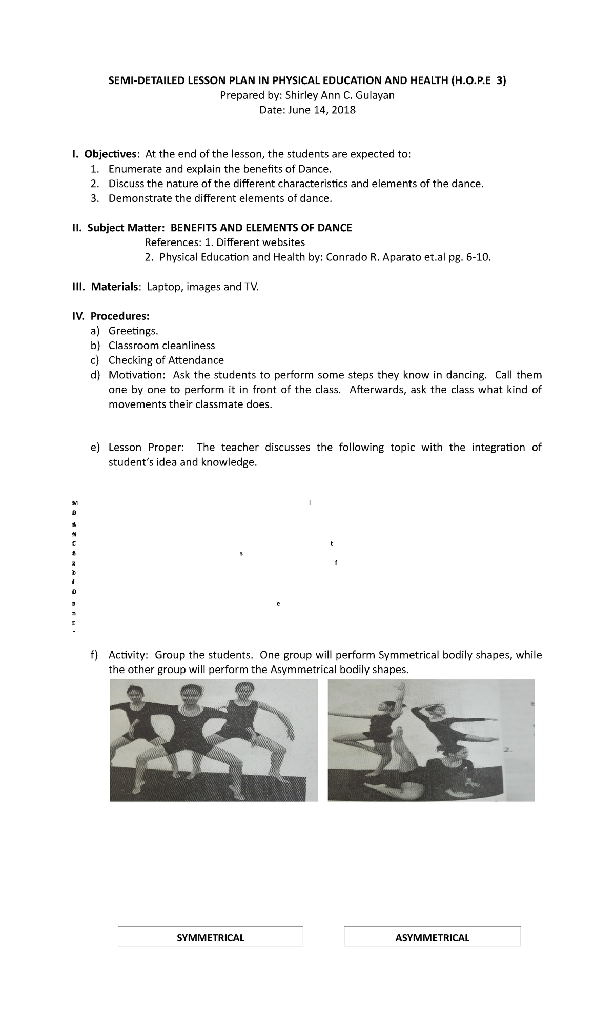 382173495 lesson plan in HOPE 3 - SEMI-DETAILED LESSON PLAN IN PHYSICAL ...