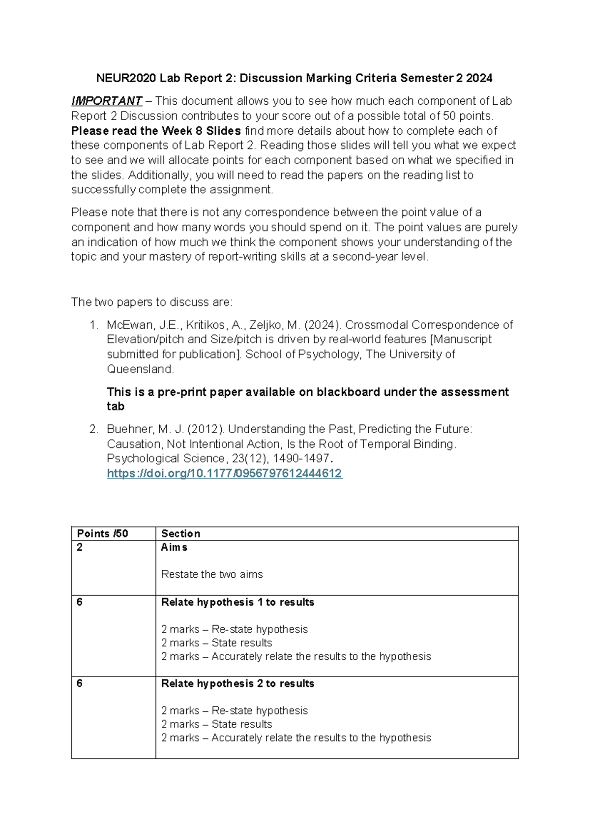 NEUR2020 Lab Report 2 Discussion Criteria Student - NEUR2020 Lab Report ...