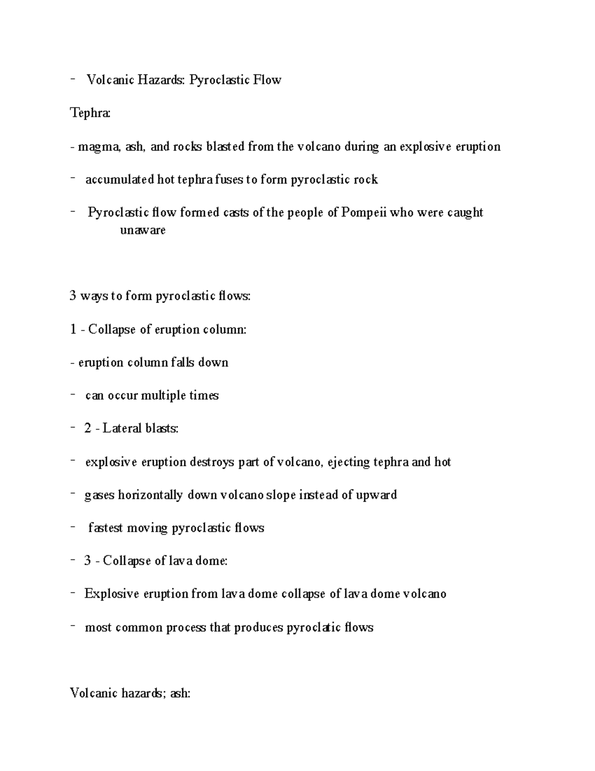Types of Volcanic Hazards - Volcanic Hazards: Pyroclastic Flow Tephra ...