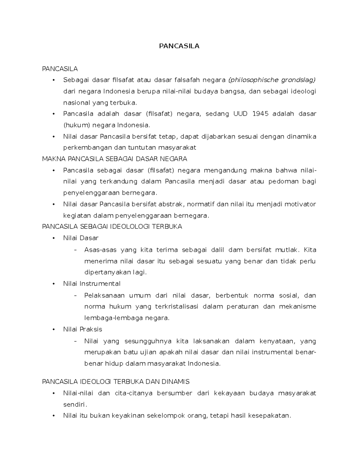 Pendidikan Kewarganegaraan - Pancasila - PANCASILA PANCASILA Sebagai ...