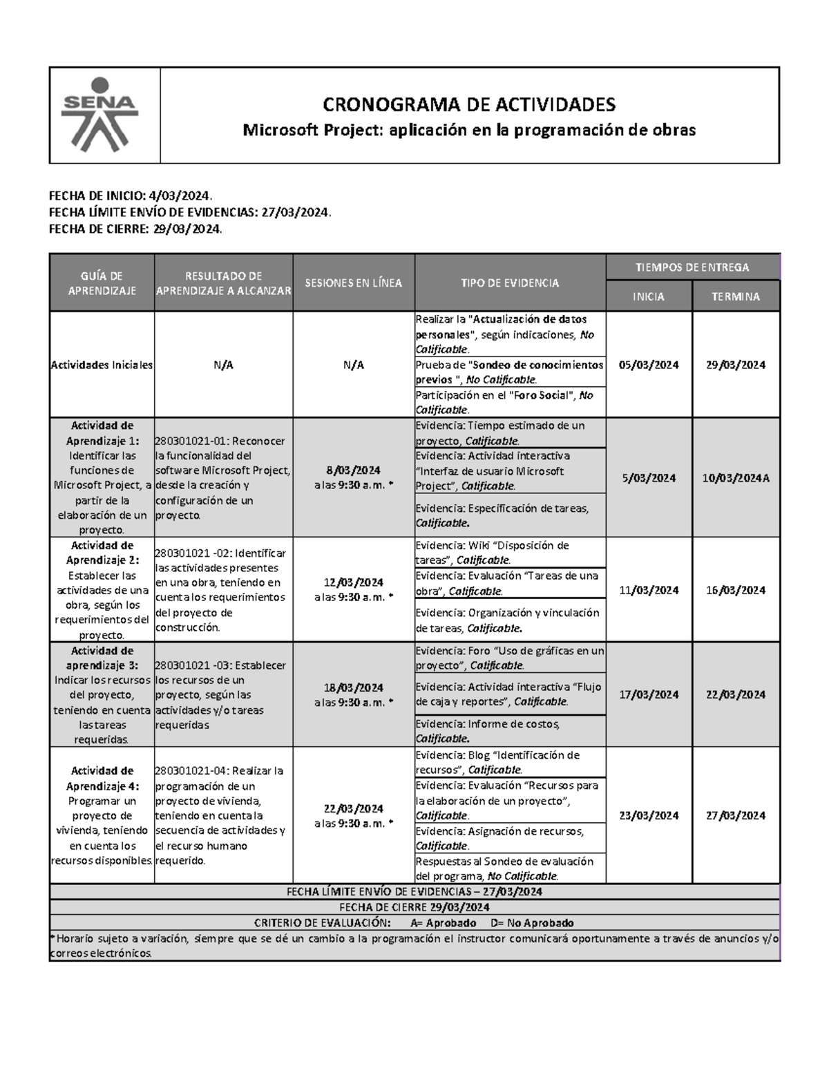 Cronograma - CRONOGRAMA DE ACTIVIDADES Microsoft Project: aplicación en ...